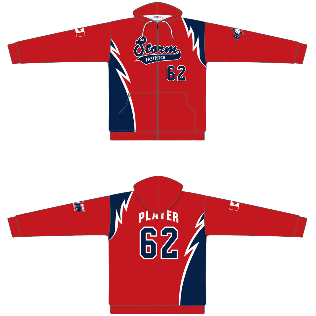 Barrie Storm Athletic Knit Sublimated Hoodie - Red – Centretown Sports